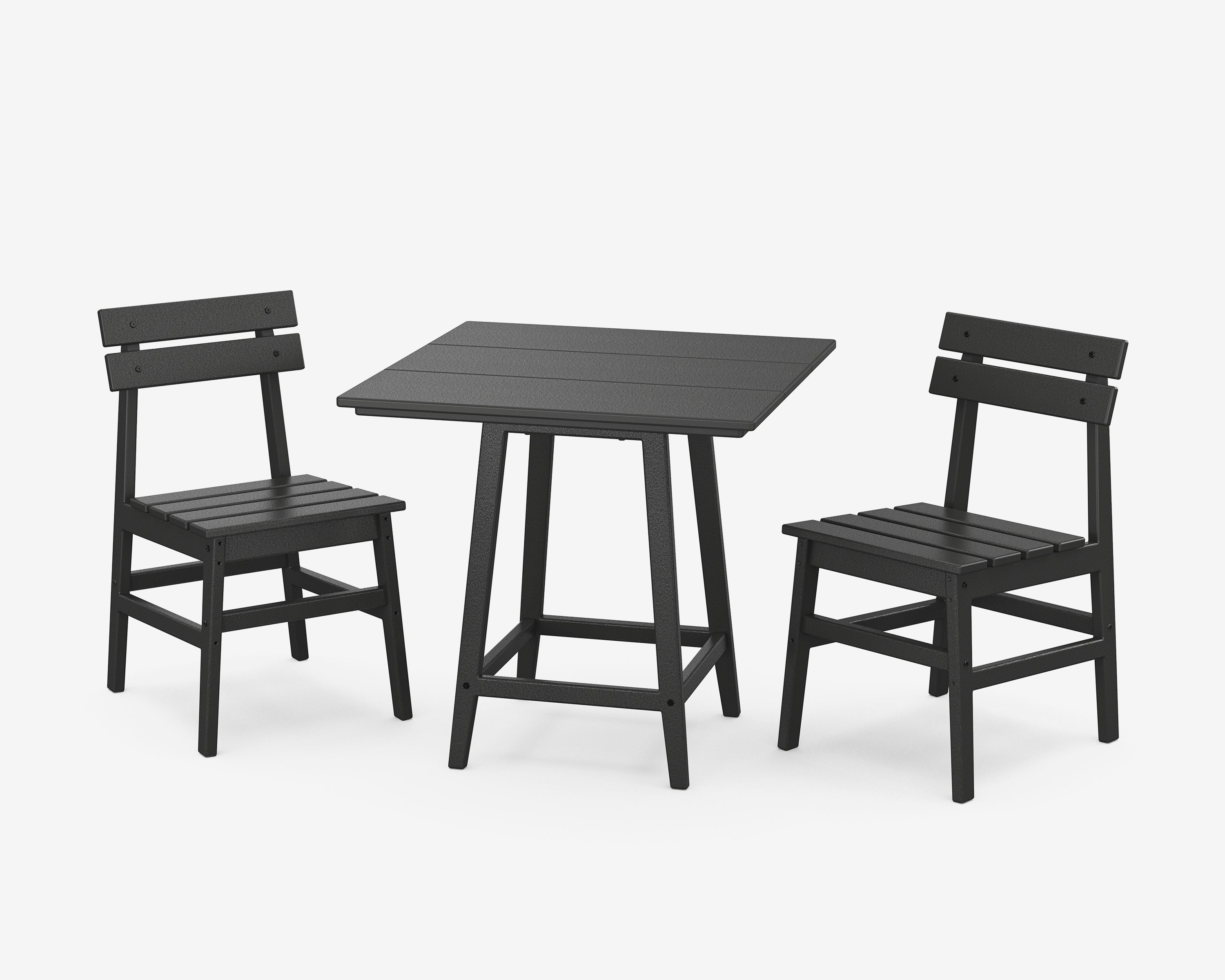 Modern Studio Plaza Chair 3-Piece Bistro Dining Set – Polywood UK